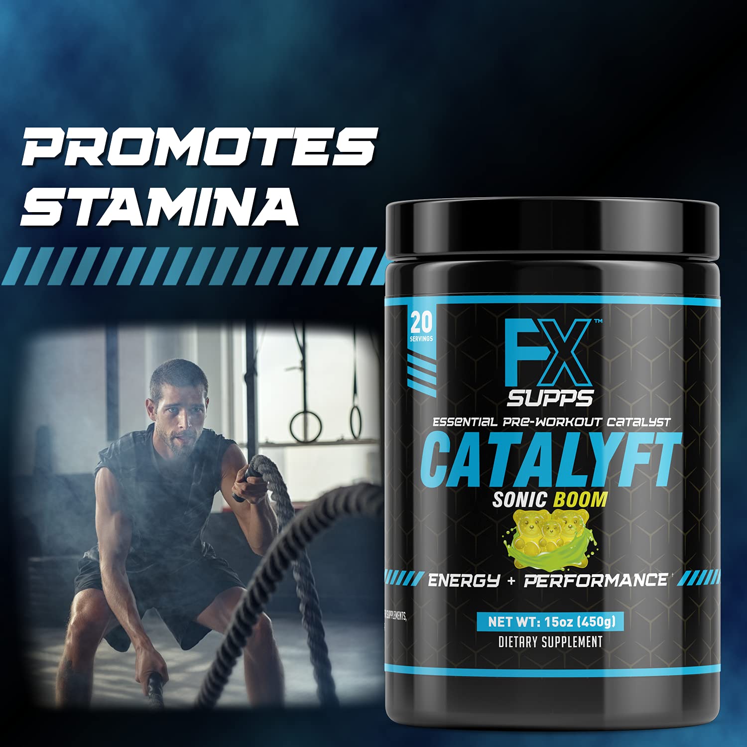 FXSUPPS pre-workout for intense workouts