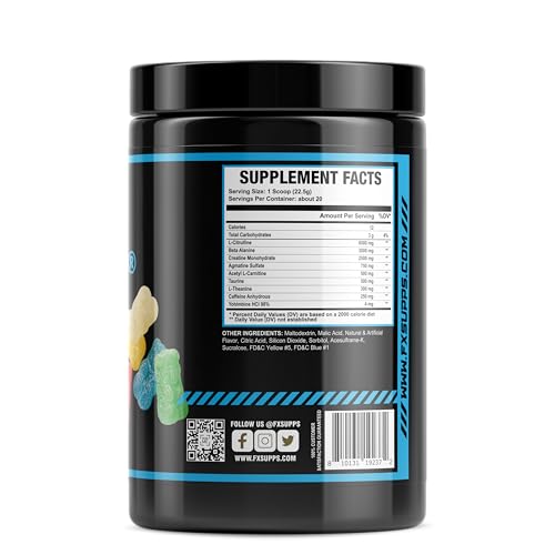 FXSUPPS pre-workout powder for muscle pump