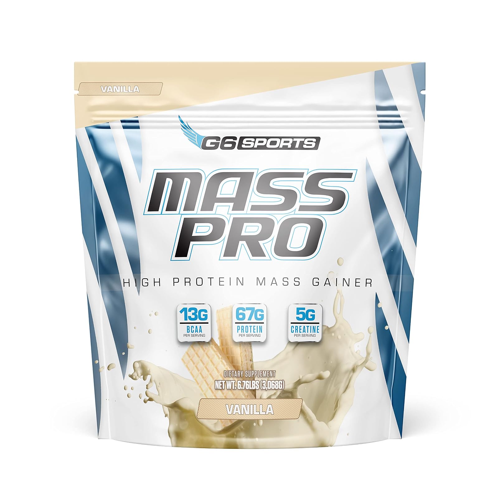 G6 Mass Pro Protein Gainer vanilla flavour