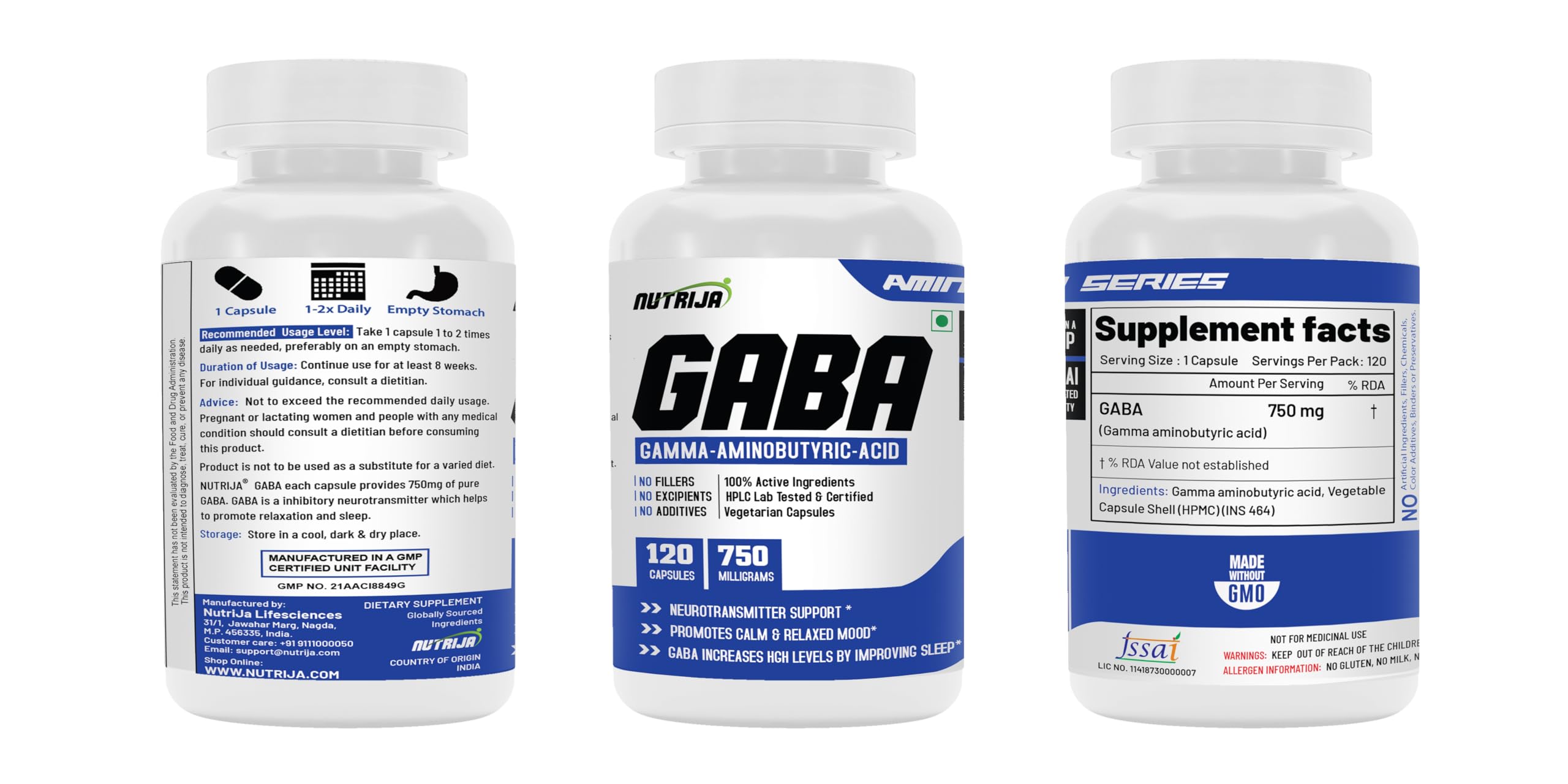 GABA 750MG for mental clarity