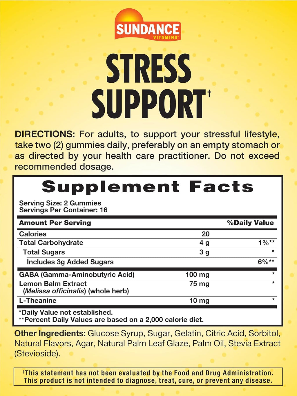 GABA and lemon balm gummy multivitamin