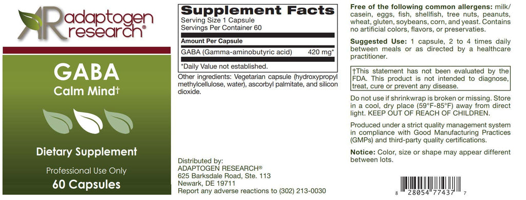 GABA Calm Mind 420mg for emotional balance