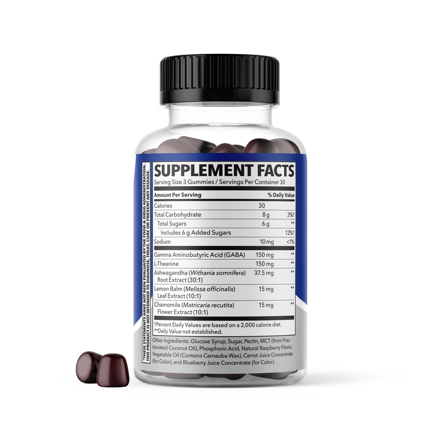 GABA infused blended vitamin supplements
