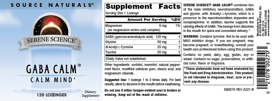 GABA lozenges for anxiety relief