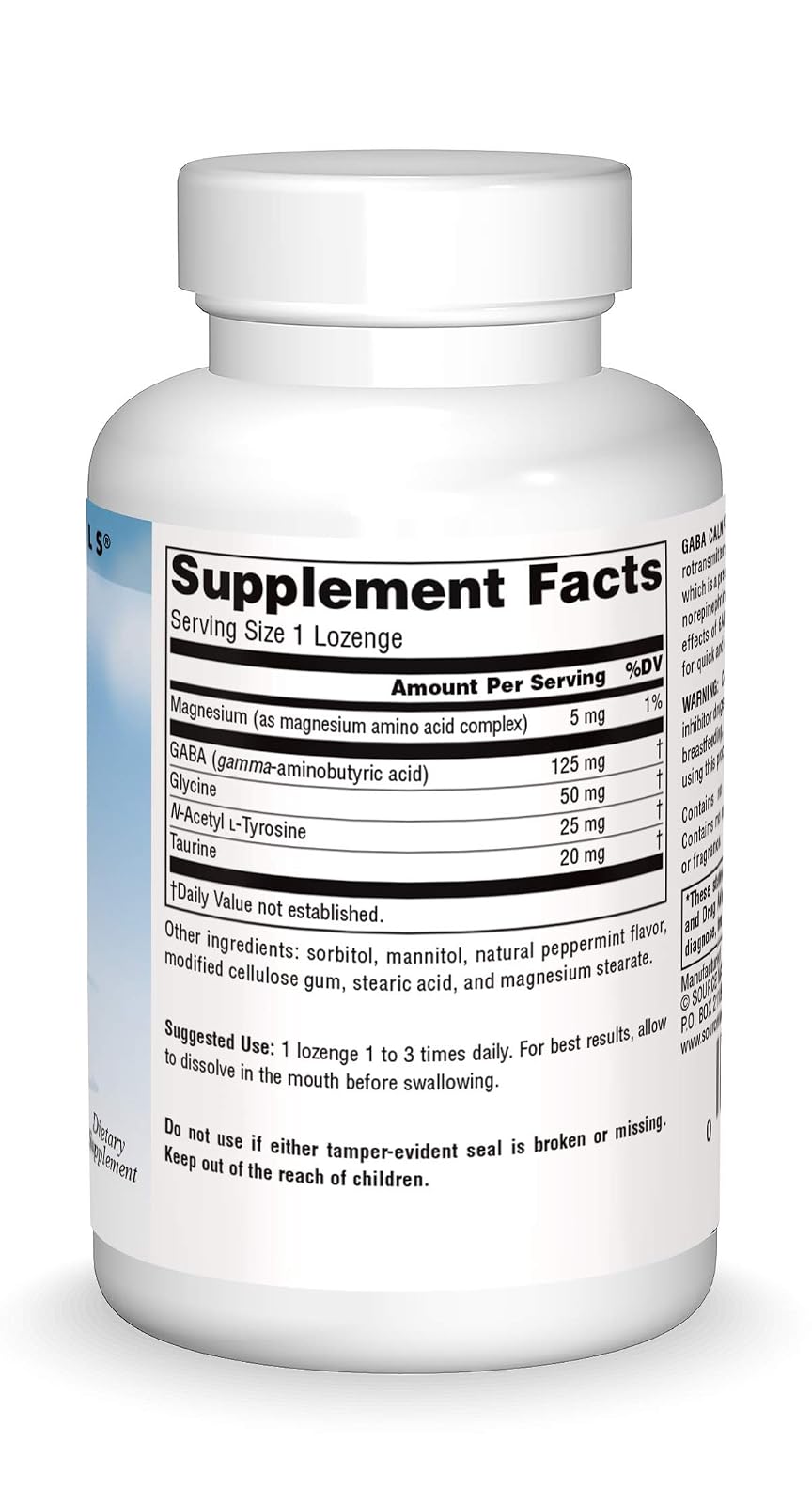 GABA lozenges for calming effects