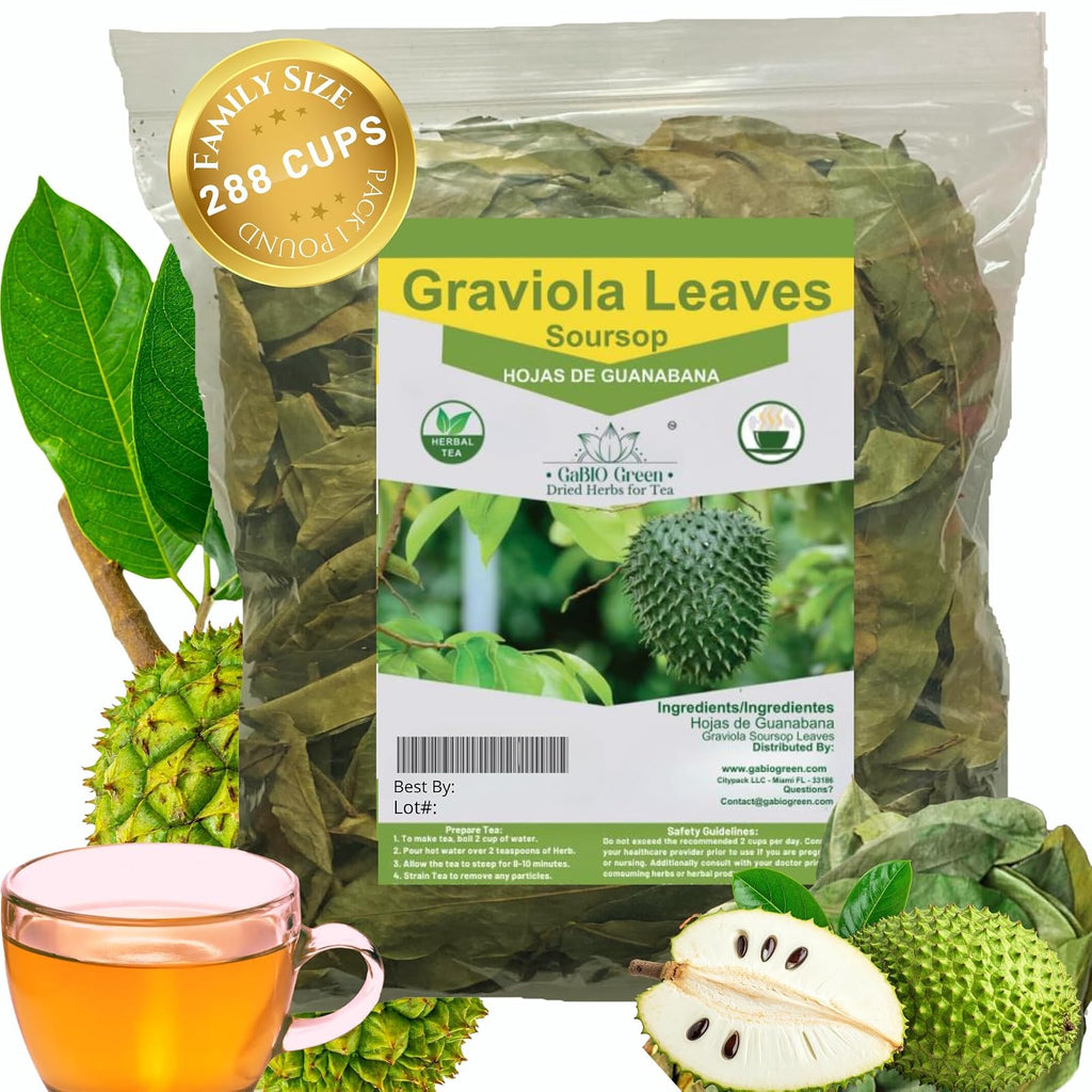 Gabio Green dried soursop leaves tea