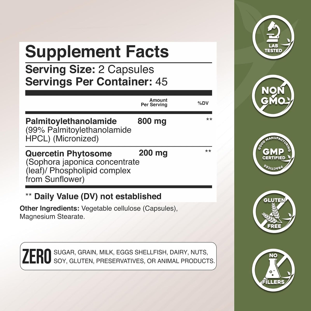 Gade Nutrition 800 mg quercetin dosage