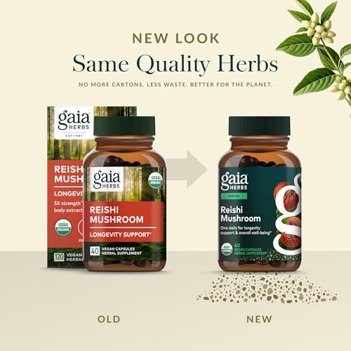 Gaia Herbs adaptogenic reishi benefits