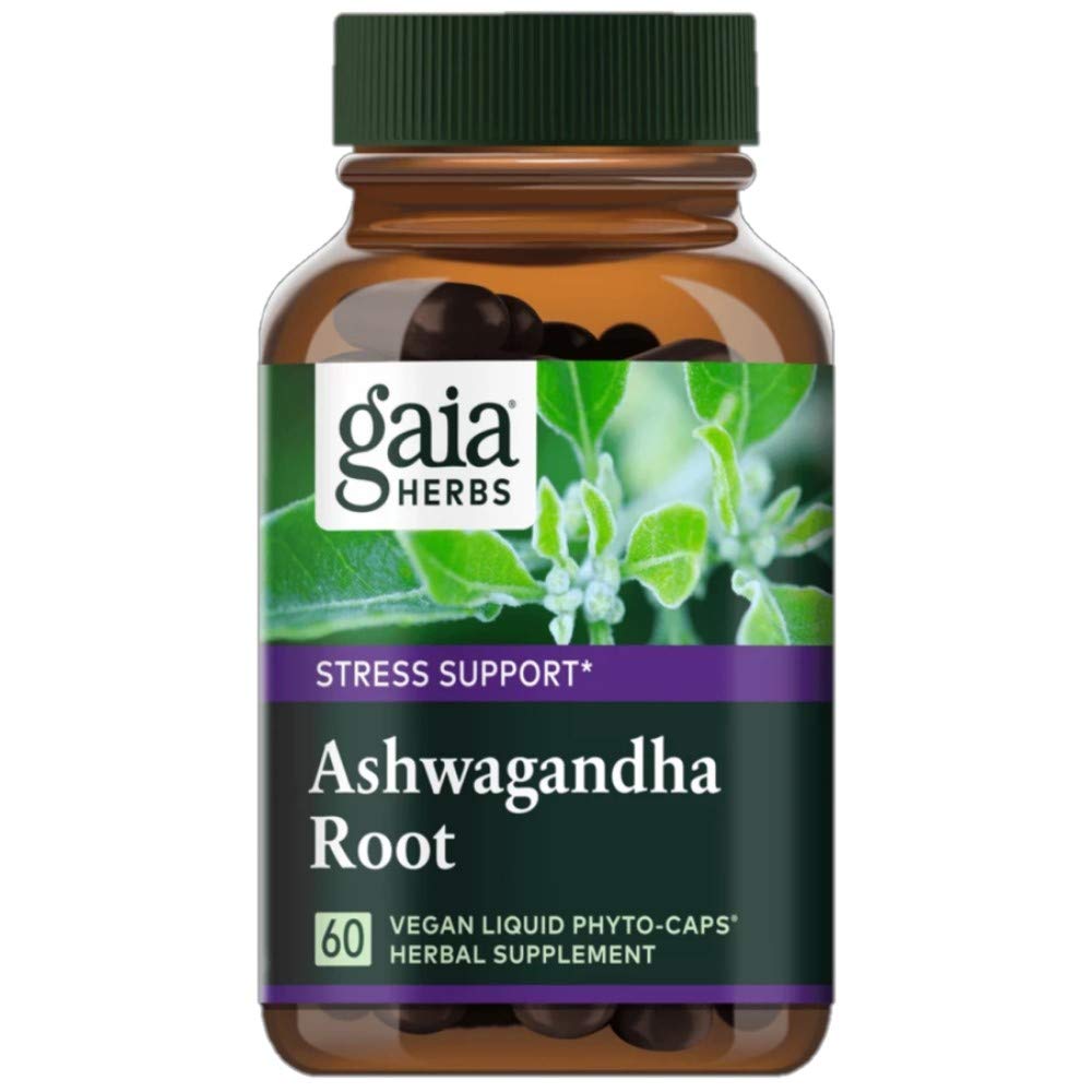 Gaia Herbs ashwagandha capsules for stress relief