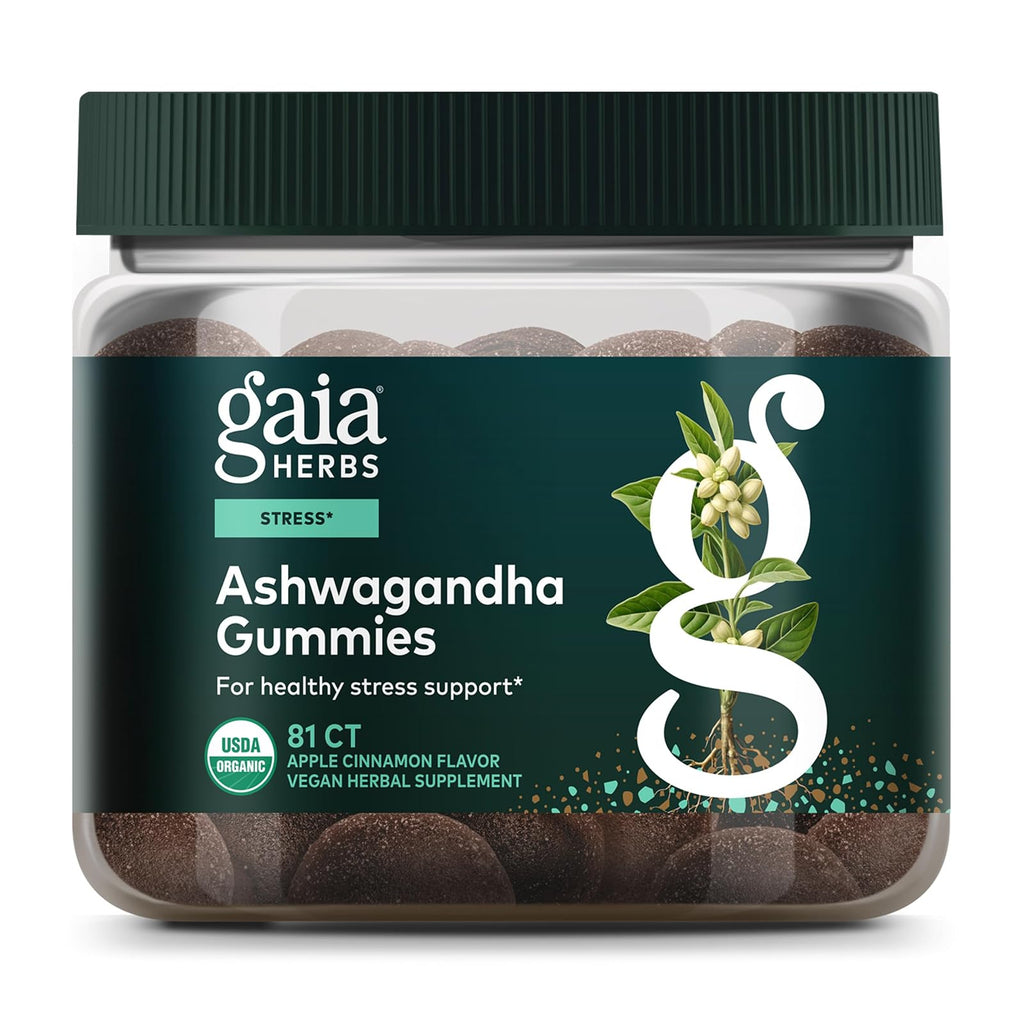Gaia Herbs ashwagandha gummies for stress relief
