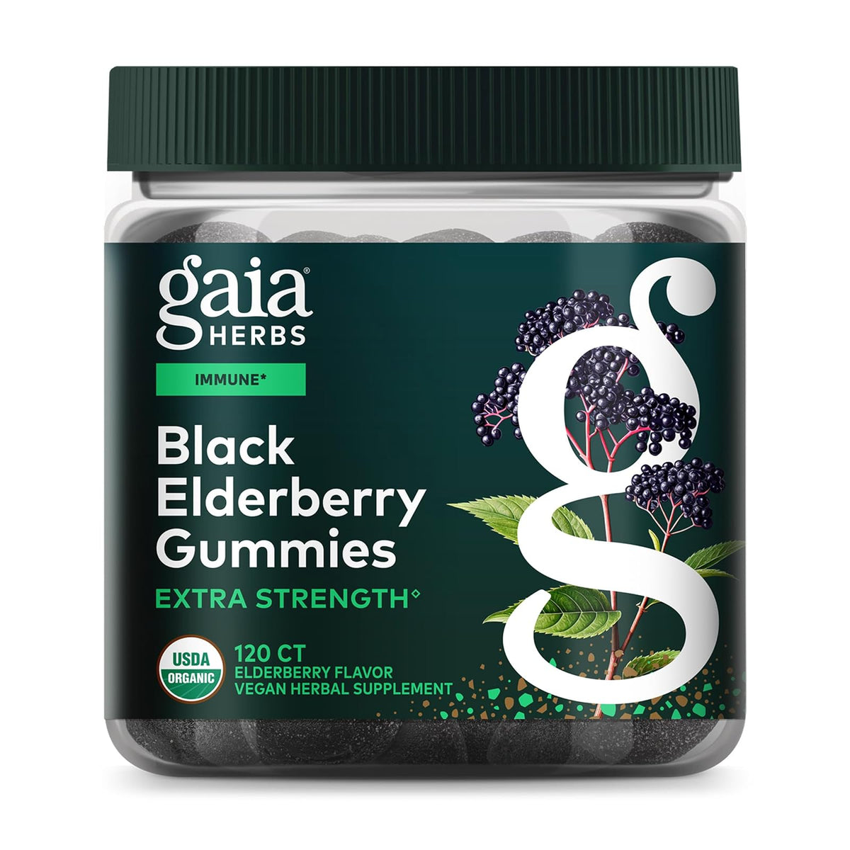 Gaia Herbs Black Elderberry gummies