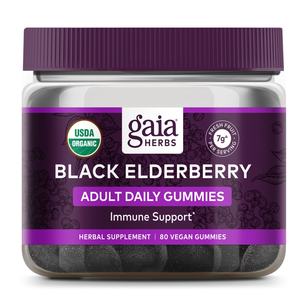Gaia Herbs elderberry gummies for adults