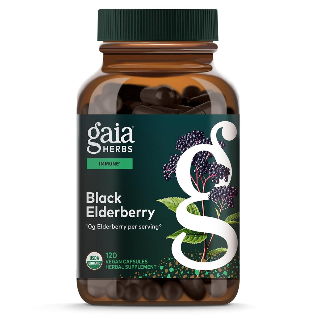 Gaia Herbs elderberry vegan capsules