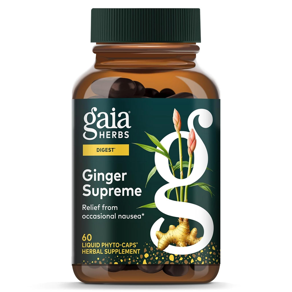 Gaia Herbs ginger tea capsules