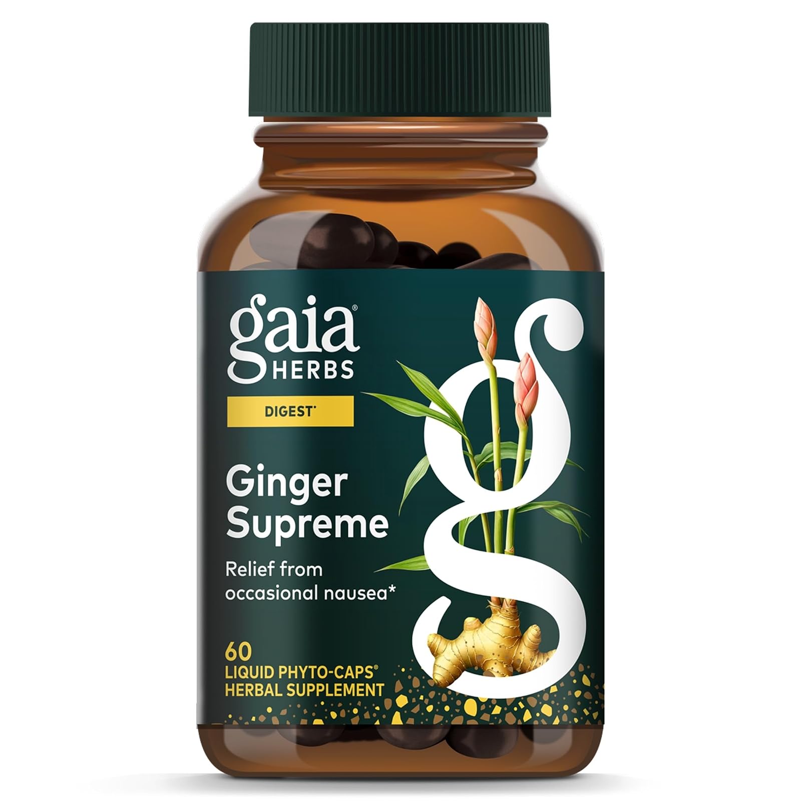 Gaia Herbs ginger tea capsules