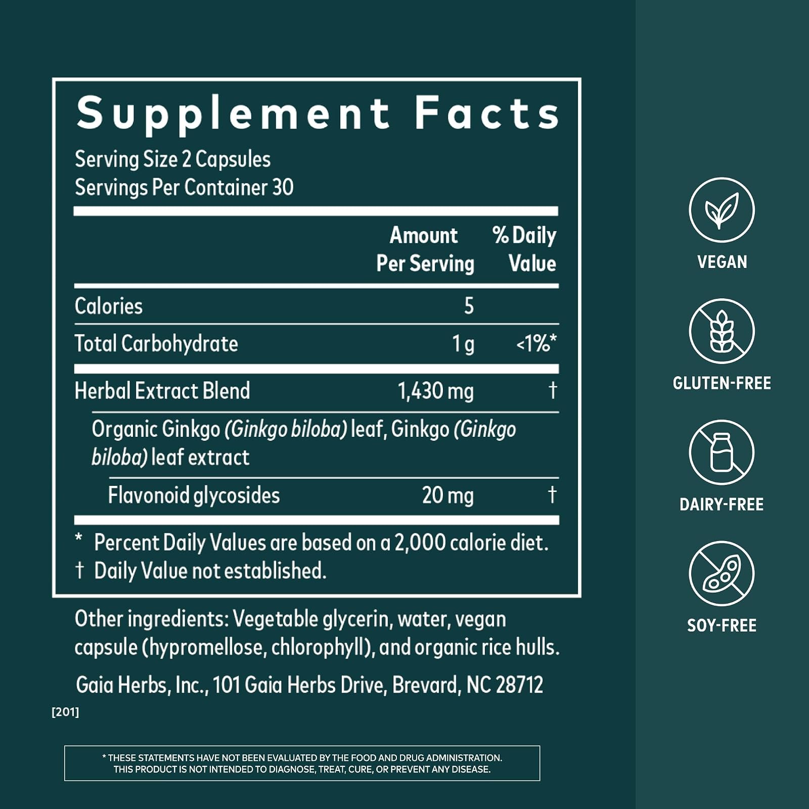Gaia Herbs ginkgo leaf benefits