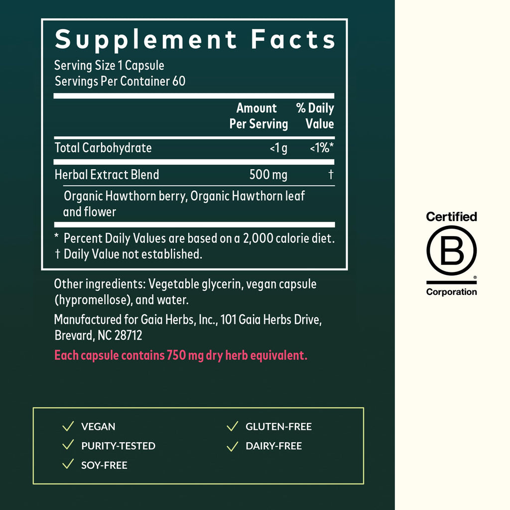 Gaia Herbs hawthorn capsules benefits