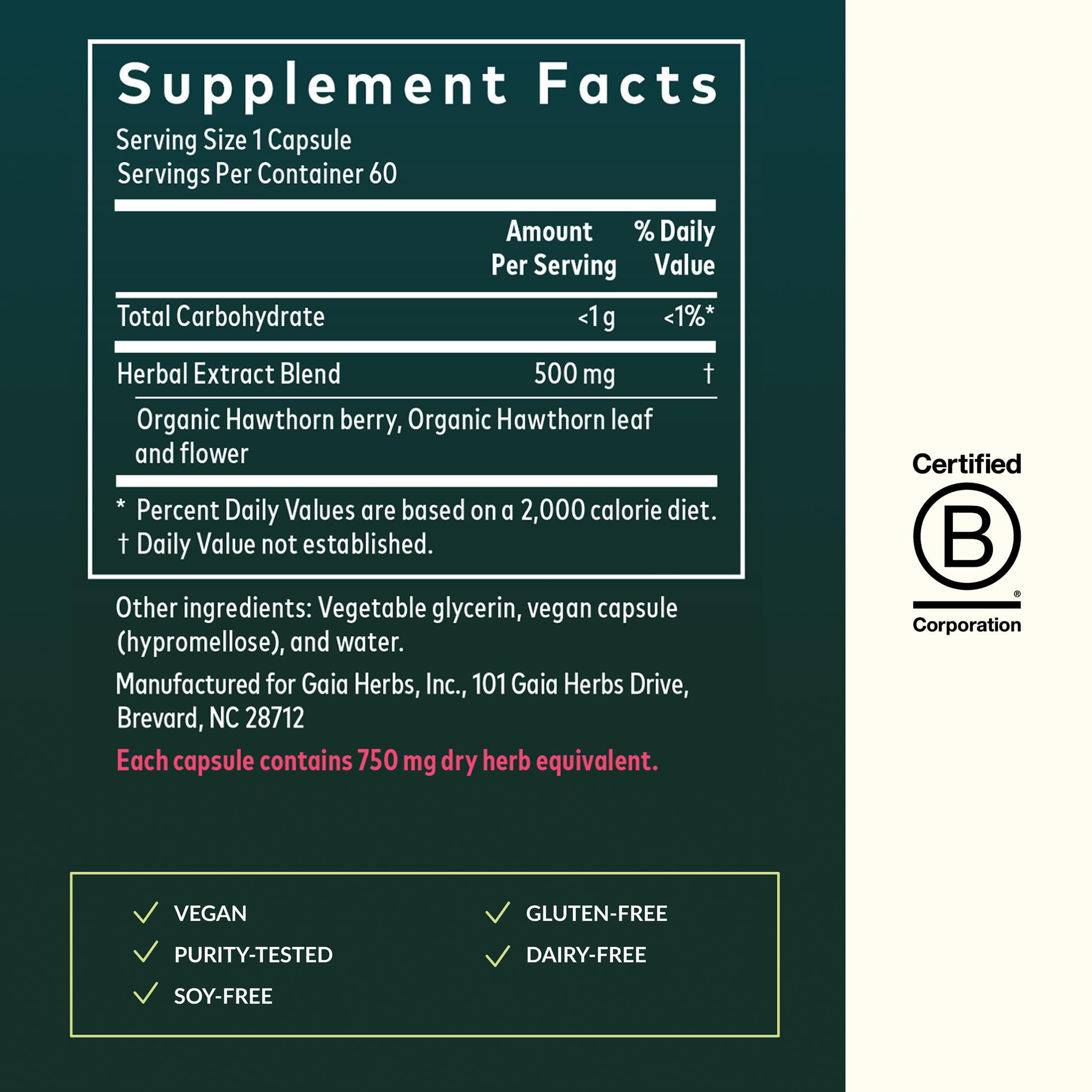 Gaia Herbs hawthorn capsules benefits