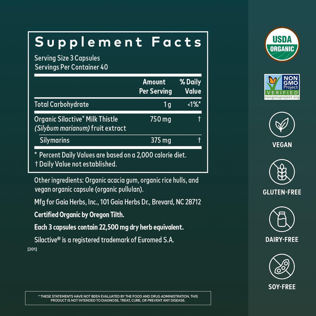 Gaia Herbs milk thistle antioxidant support