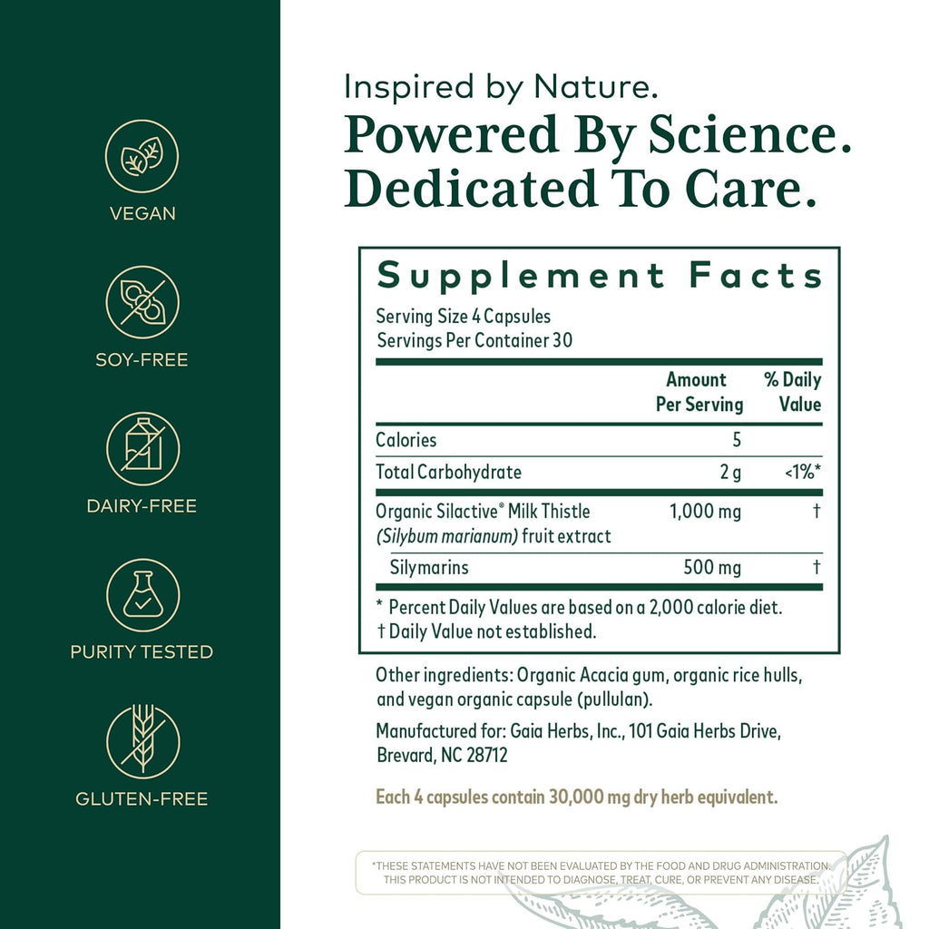 GAIA HERBS milk thistle benefits
