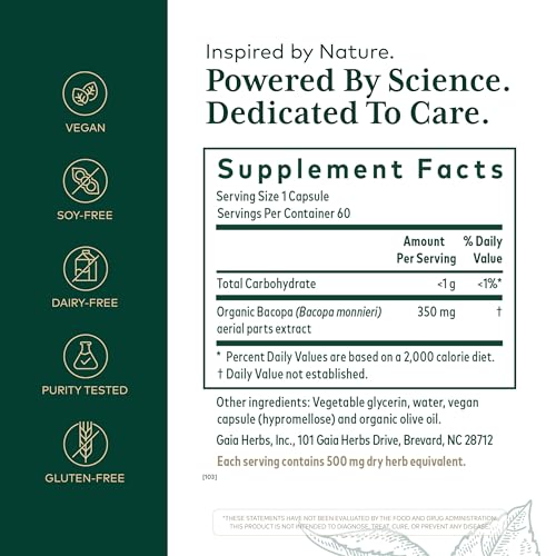 GAIA HERBS PRO bacopa monnieri capsules