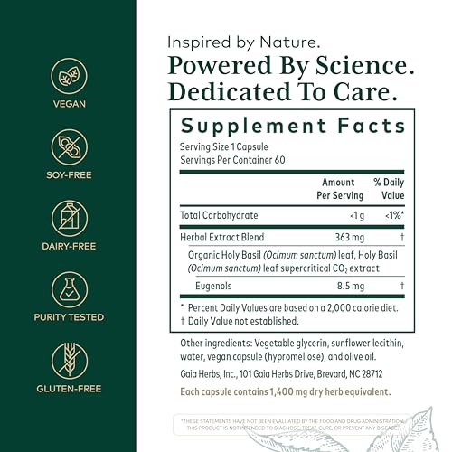 GAIA HERBS PRO holy basil benefits