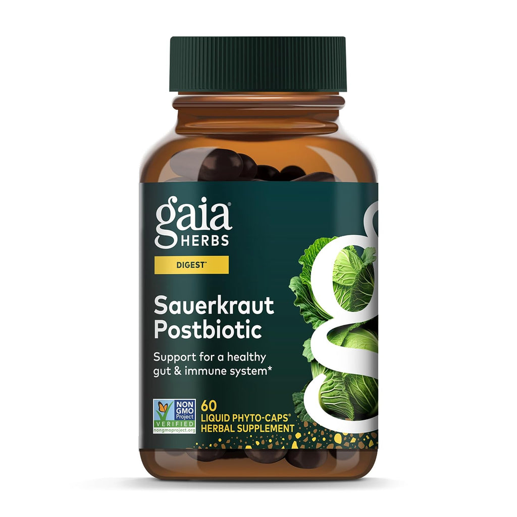 Gaia Herbs sauerkraut postbiotic capsules
