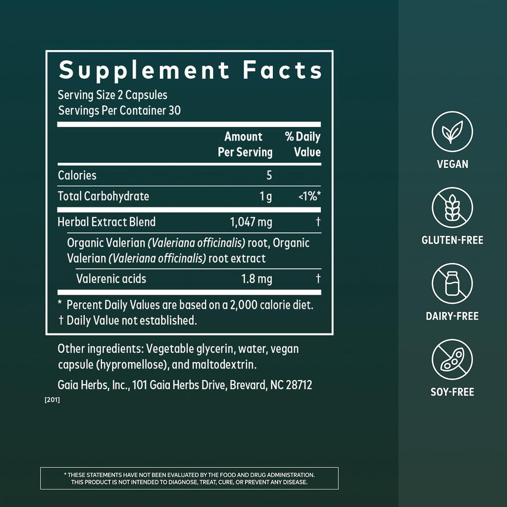 Gaia Herbs valerian root capsules