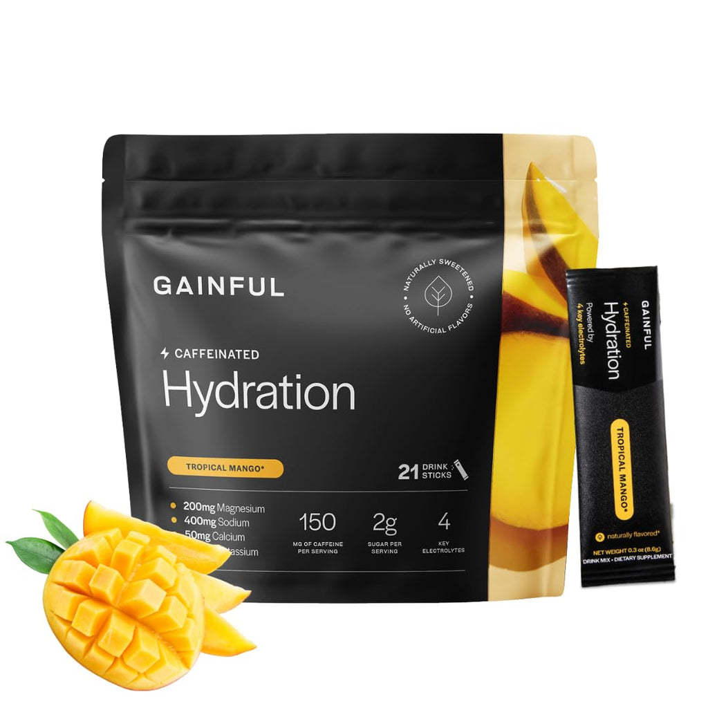 Gainful hydration caffeine packets