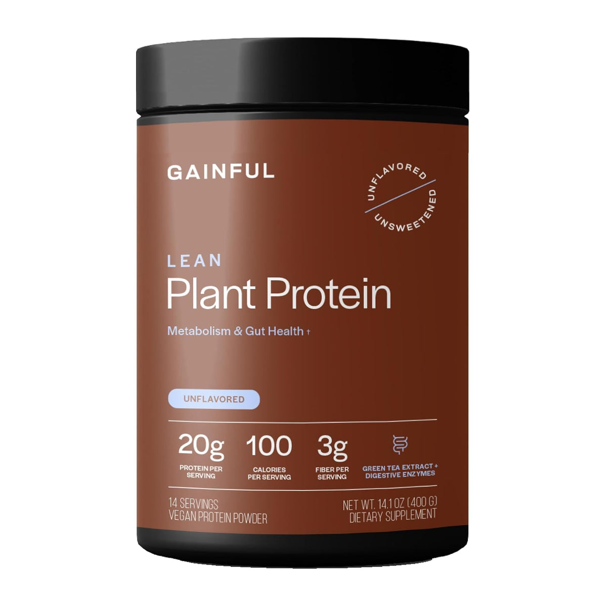 Gainful unflavored plant protein powder