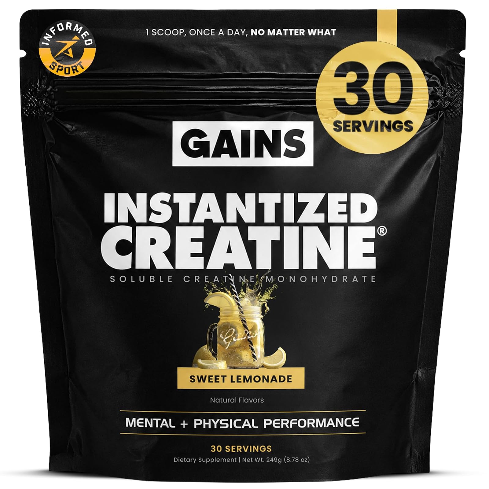 Gains in Bulk creatine monohydrate powder