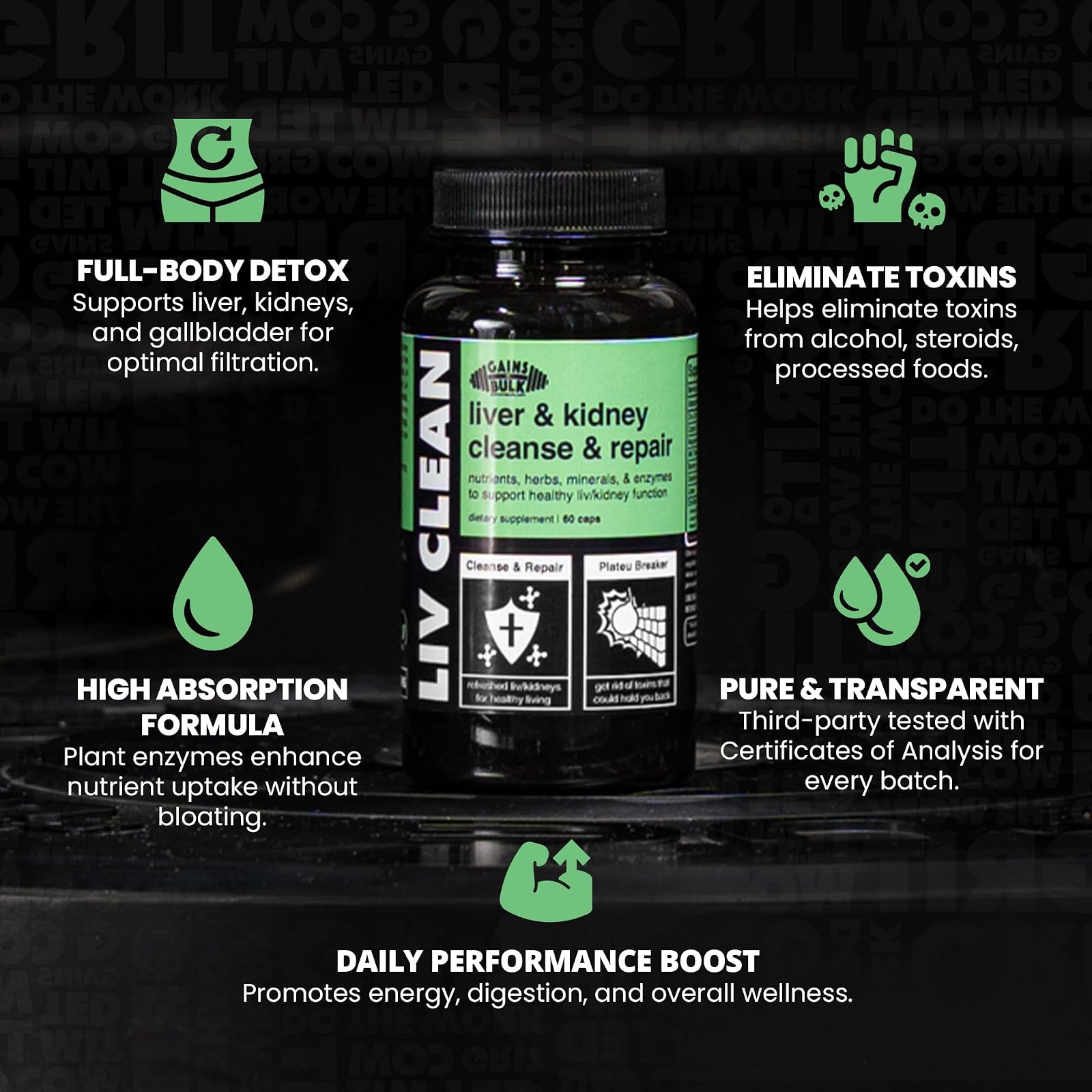 Gains in Bulk liver support formula