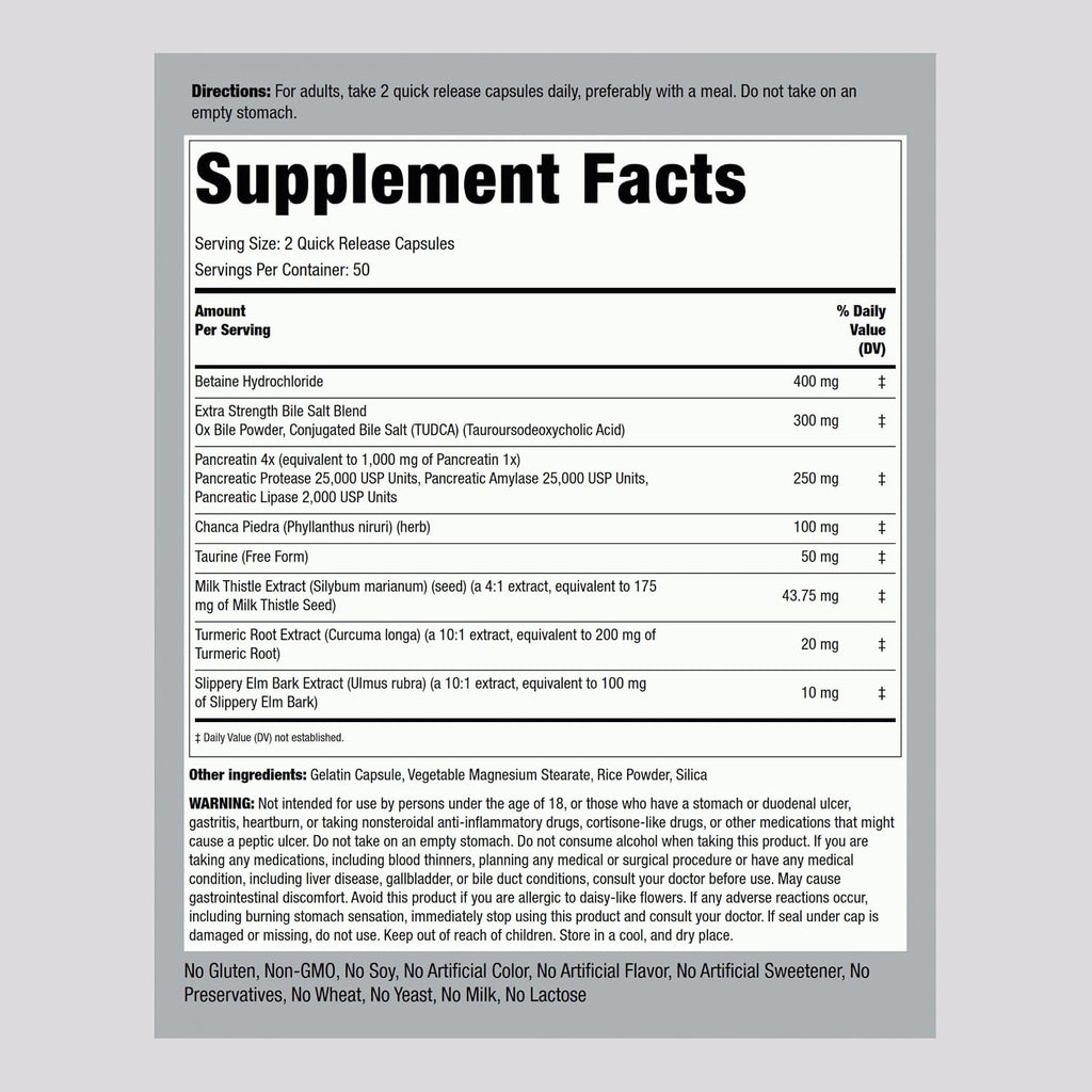 Gallbladder supplement for digestive health