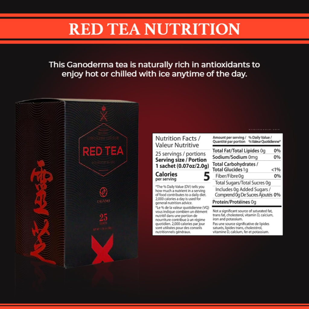 Ganoderma lucidum infused red tea