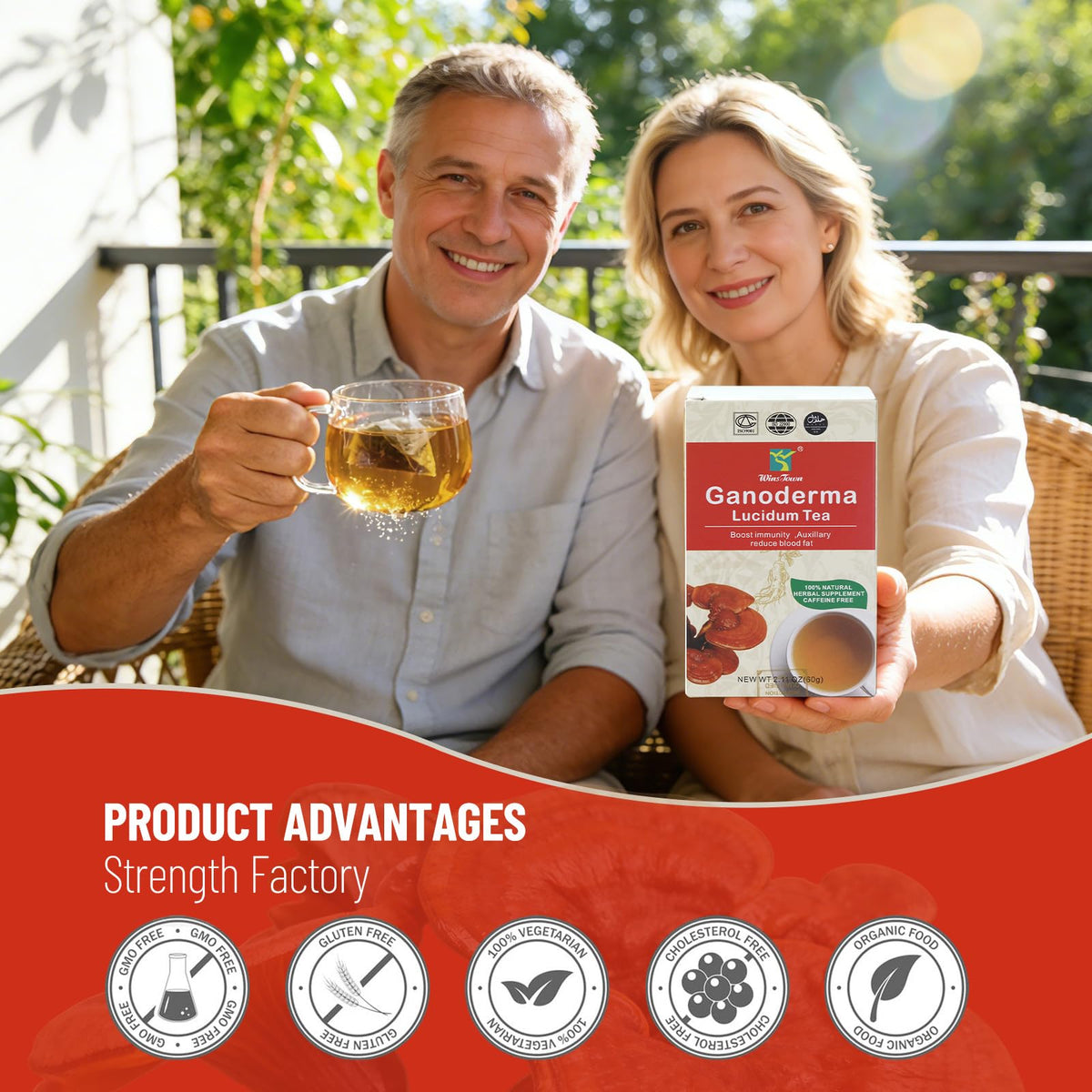 Ganoderma lucidum tea for relaxation