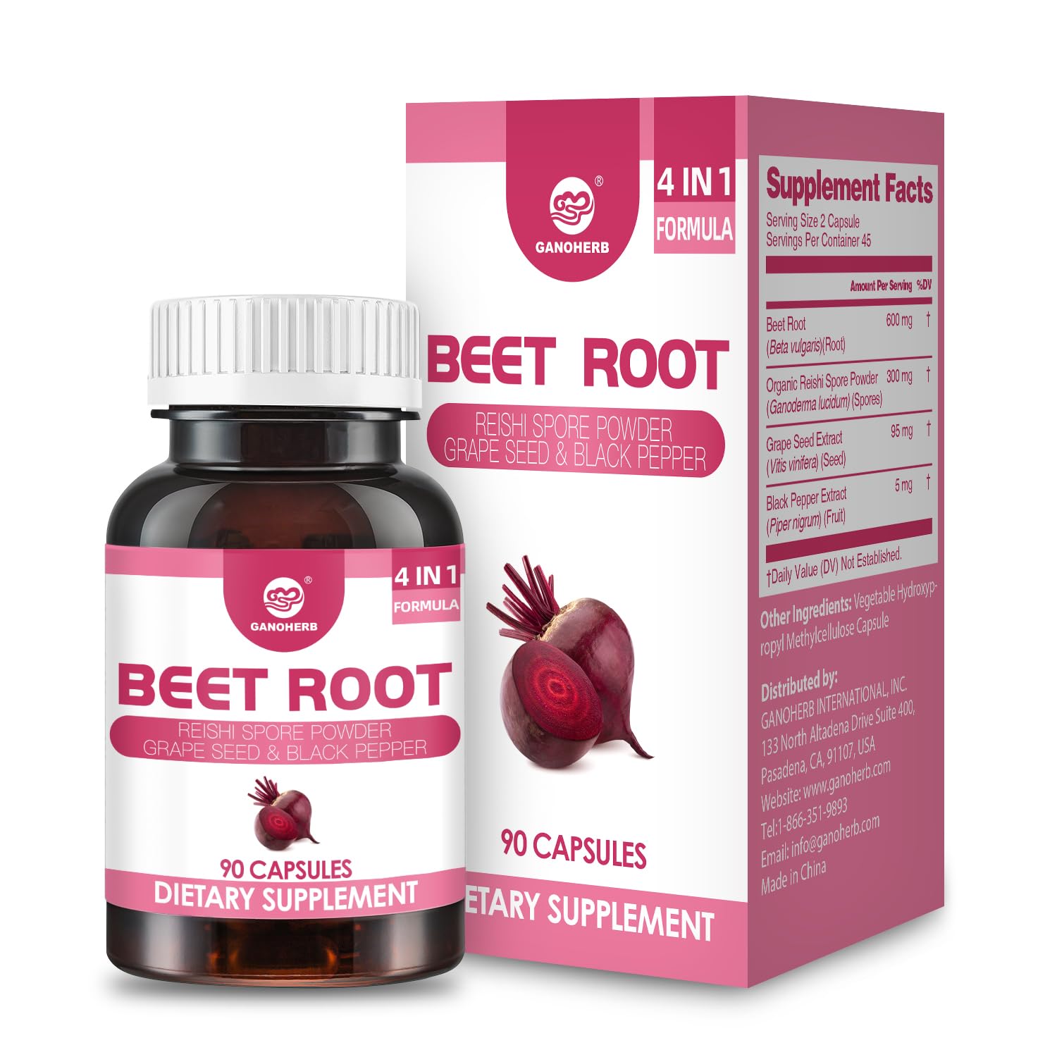 GANOHERB beet root capsules for energy