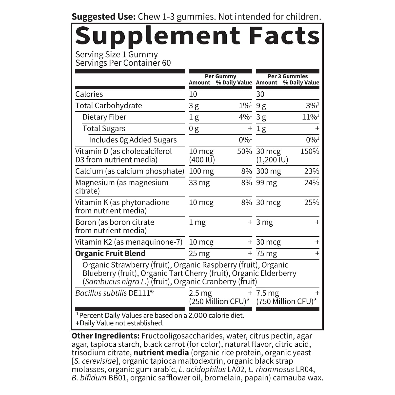Garden of Life gummies for muscle support
