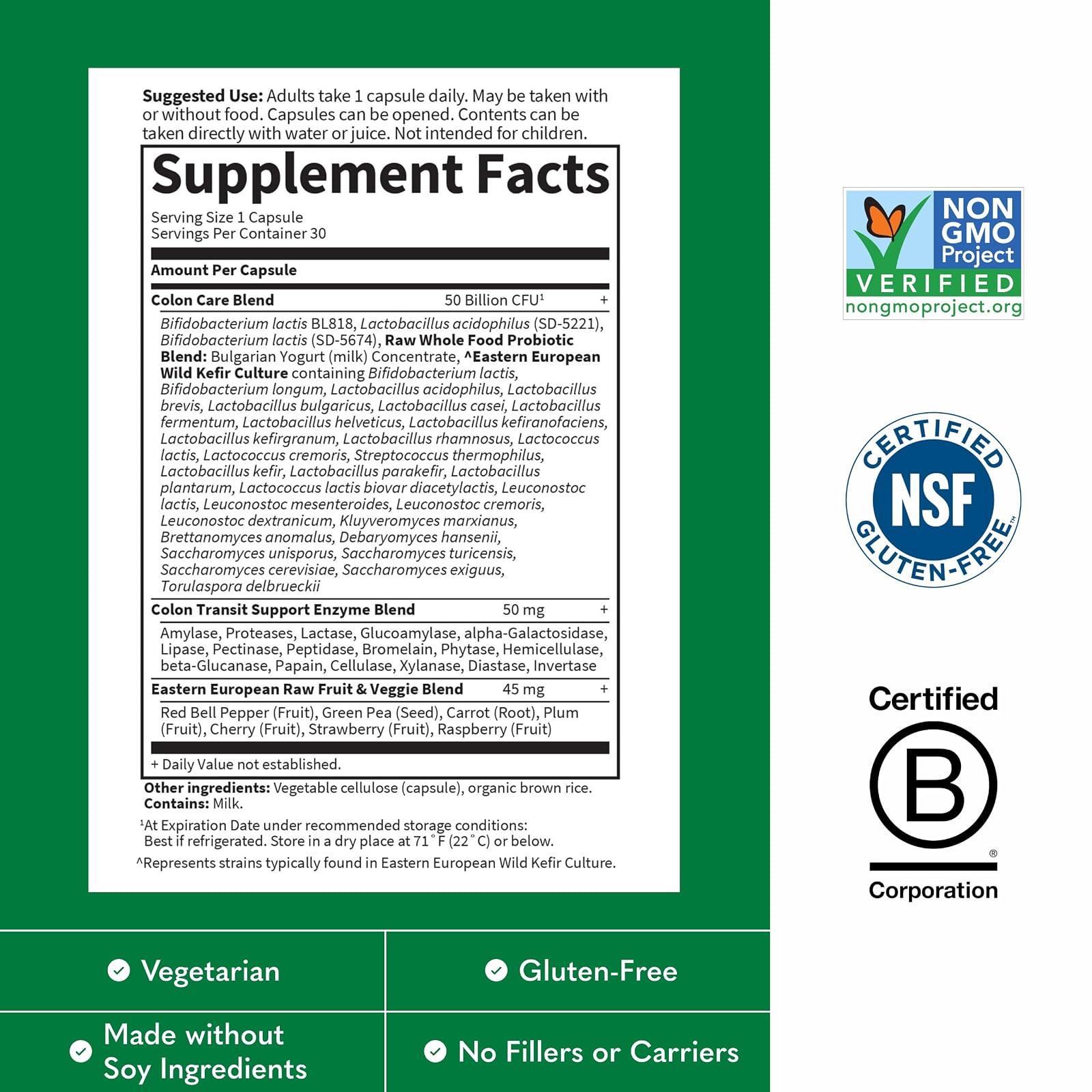Garden of Life men's digestive probiotics