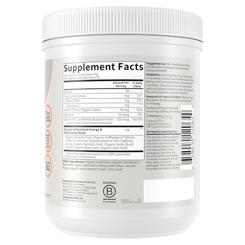 Garden of Life plant-based energy