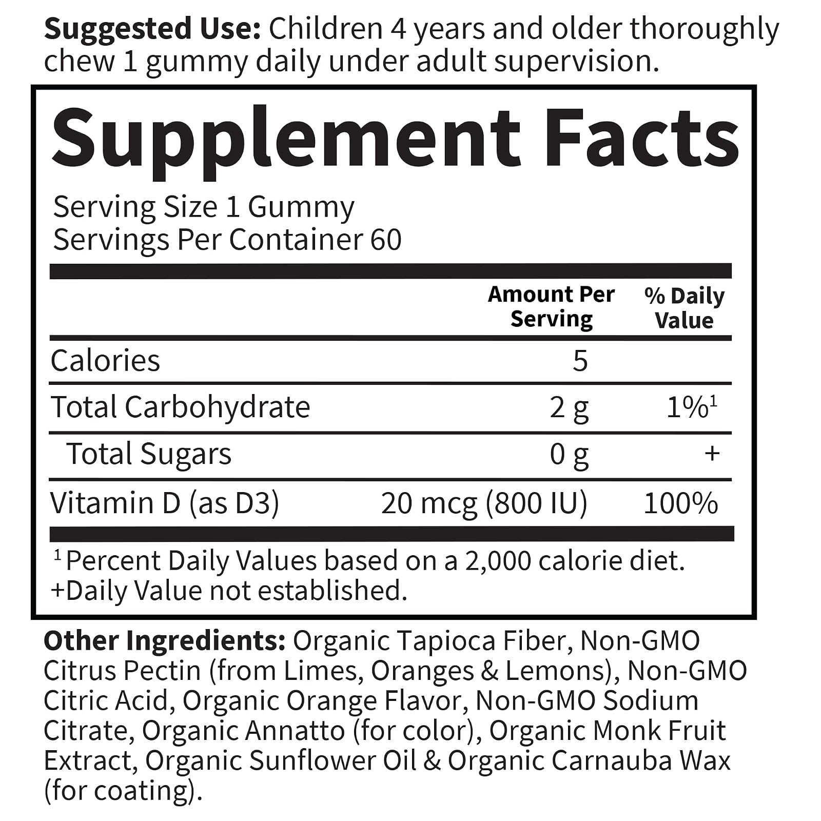 Garden of Life vitamin D3 gummy supplements
