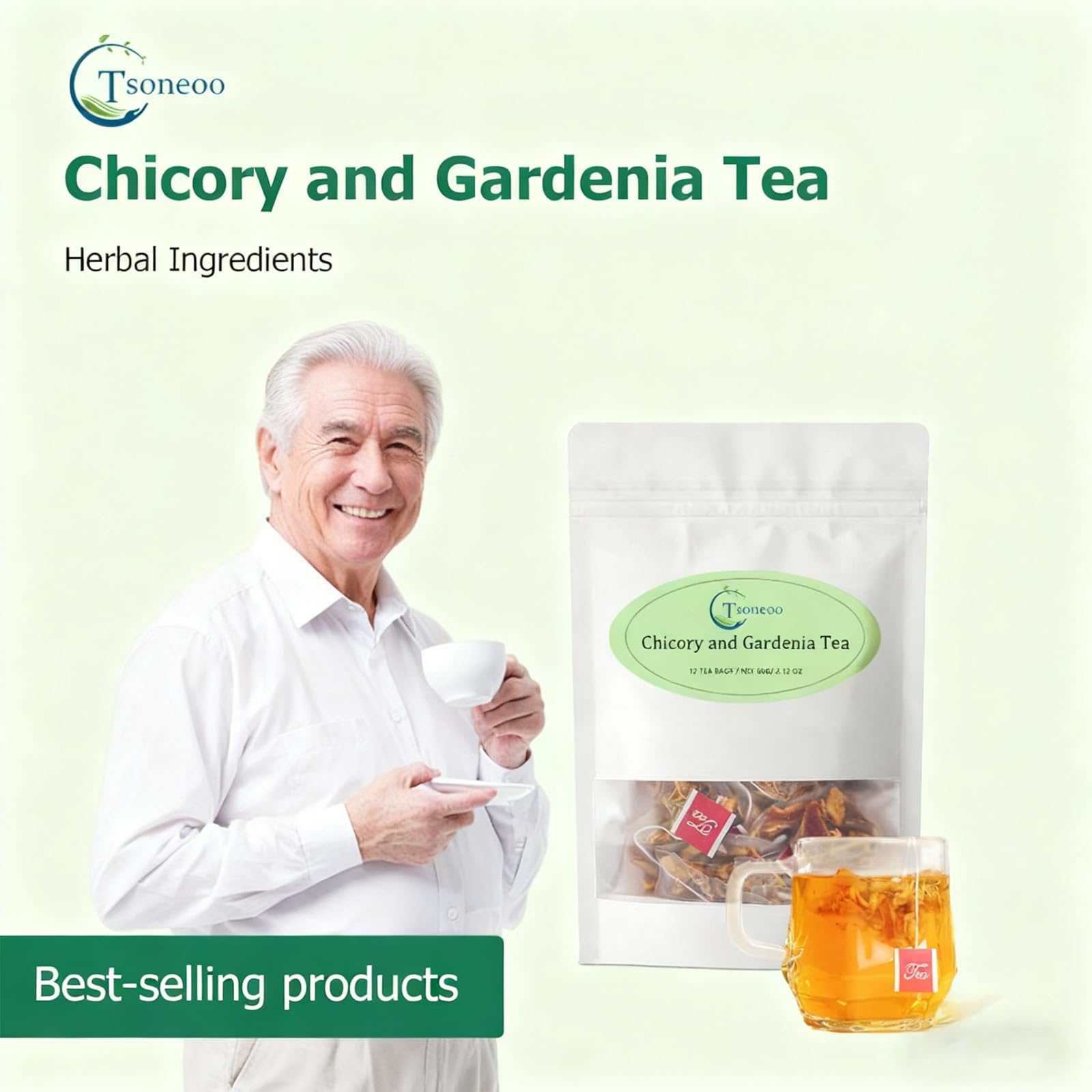 Gardenia herbal tea for soothing moments