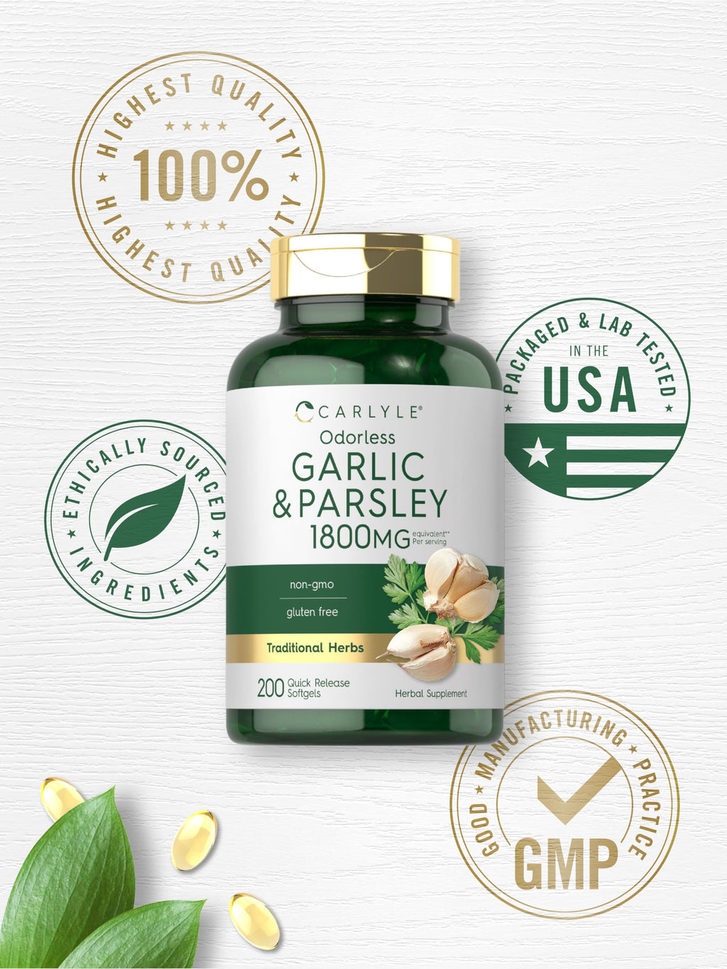 Garlic and parsley for fresh breath