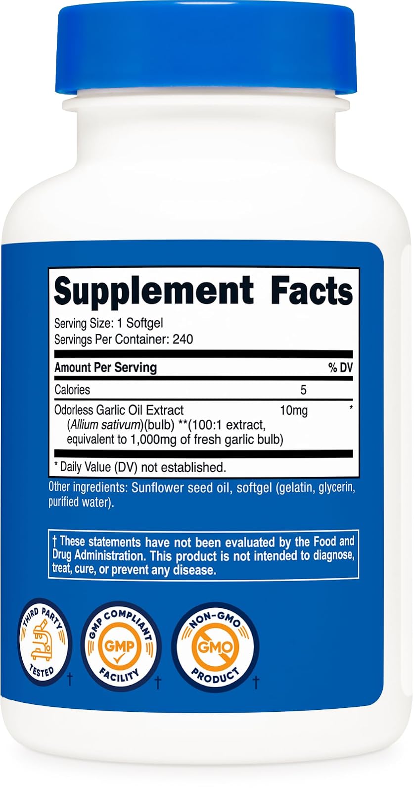 Garlic capsules for heart health