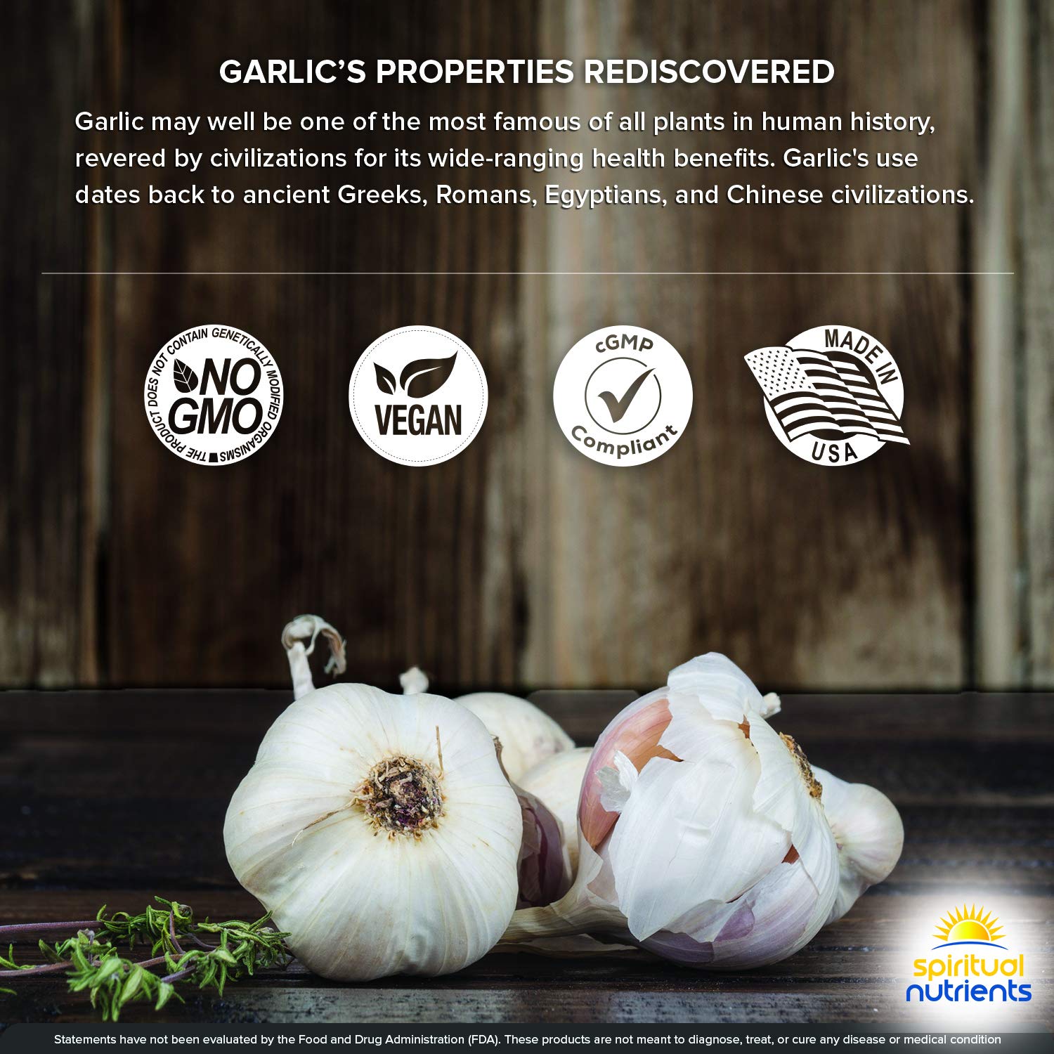 Garlic capsules for overall vitality