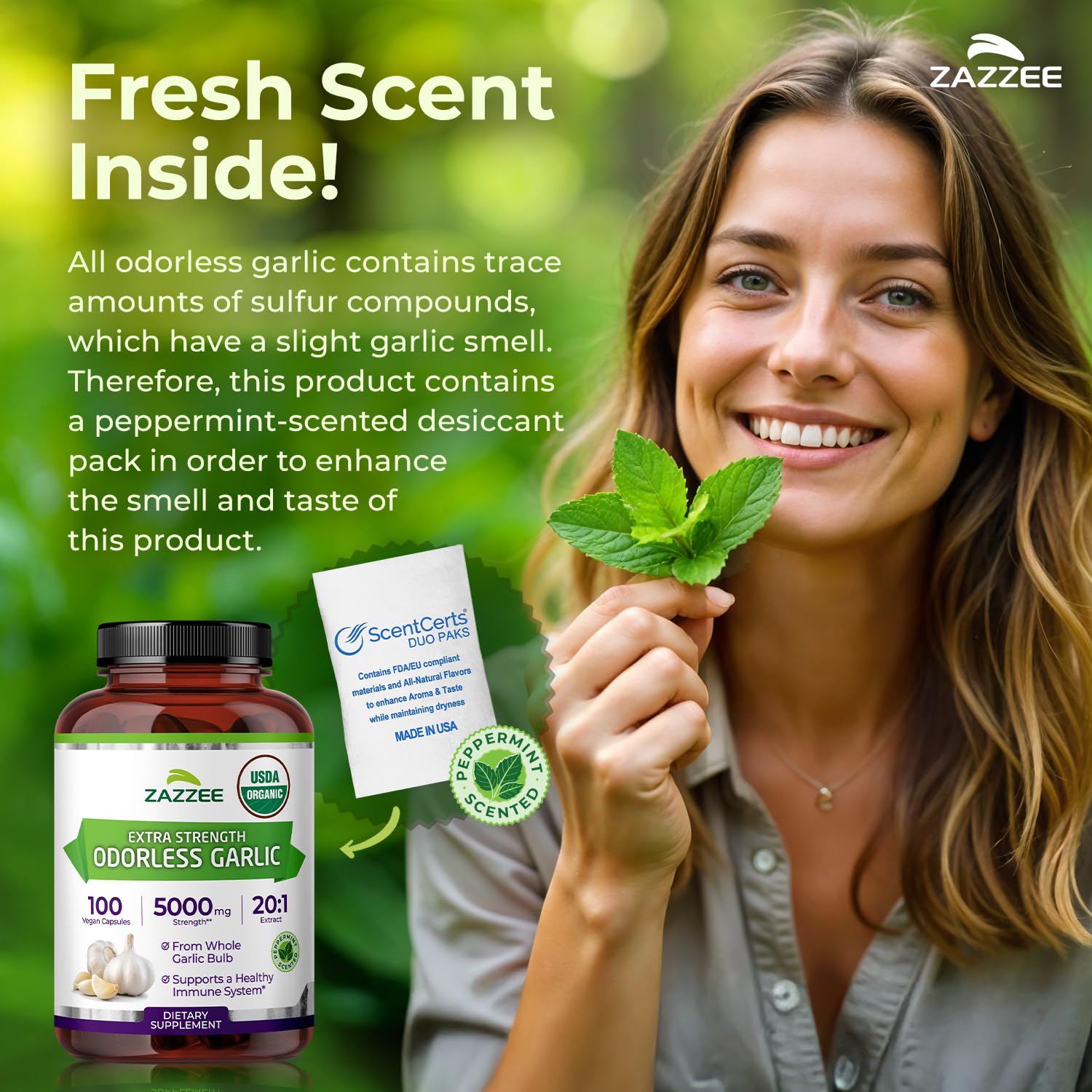 garlic capsules with 1% allicin