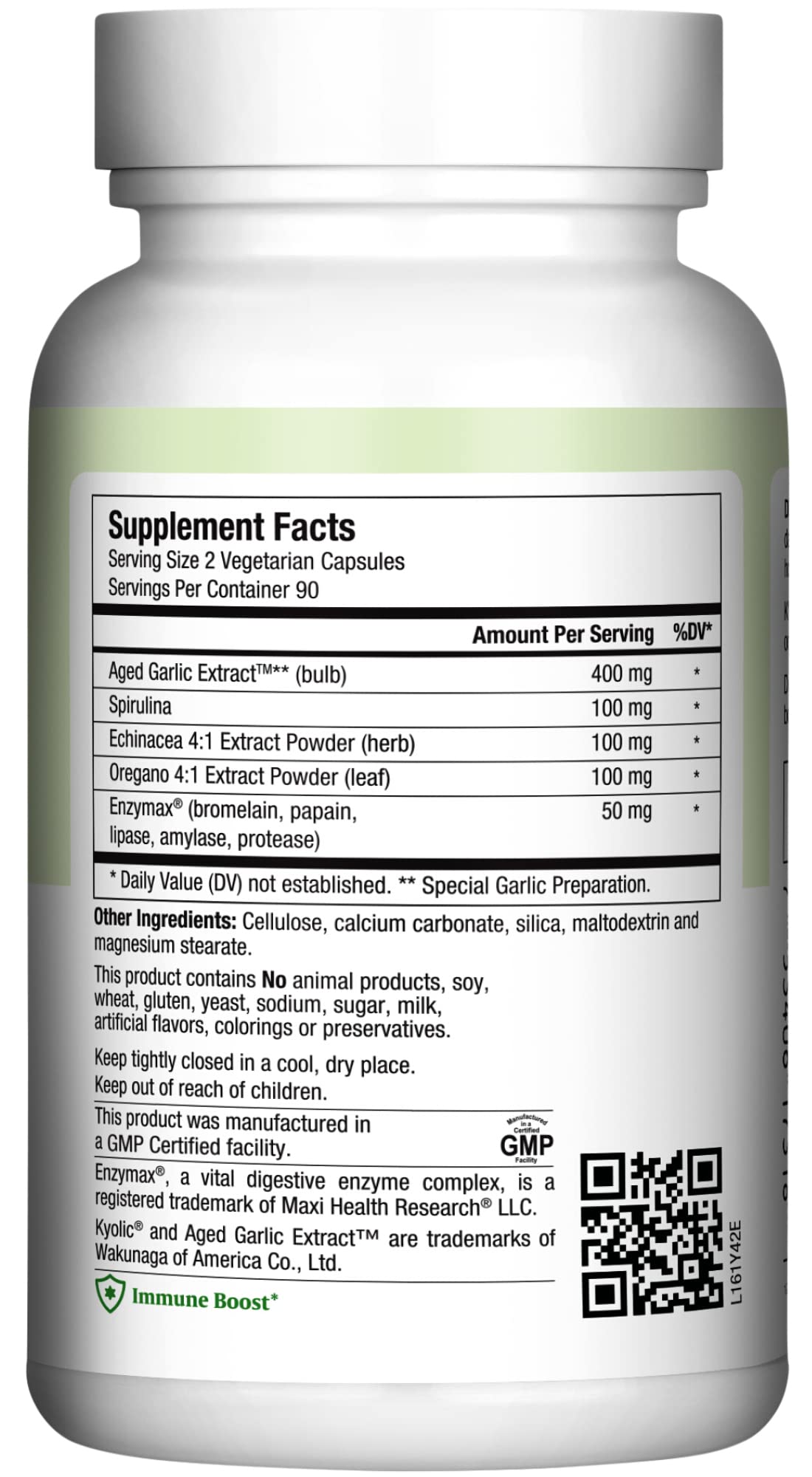 garlic capsules with spirulina