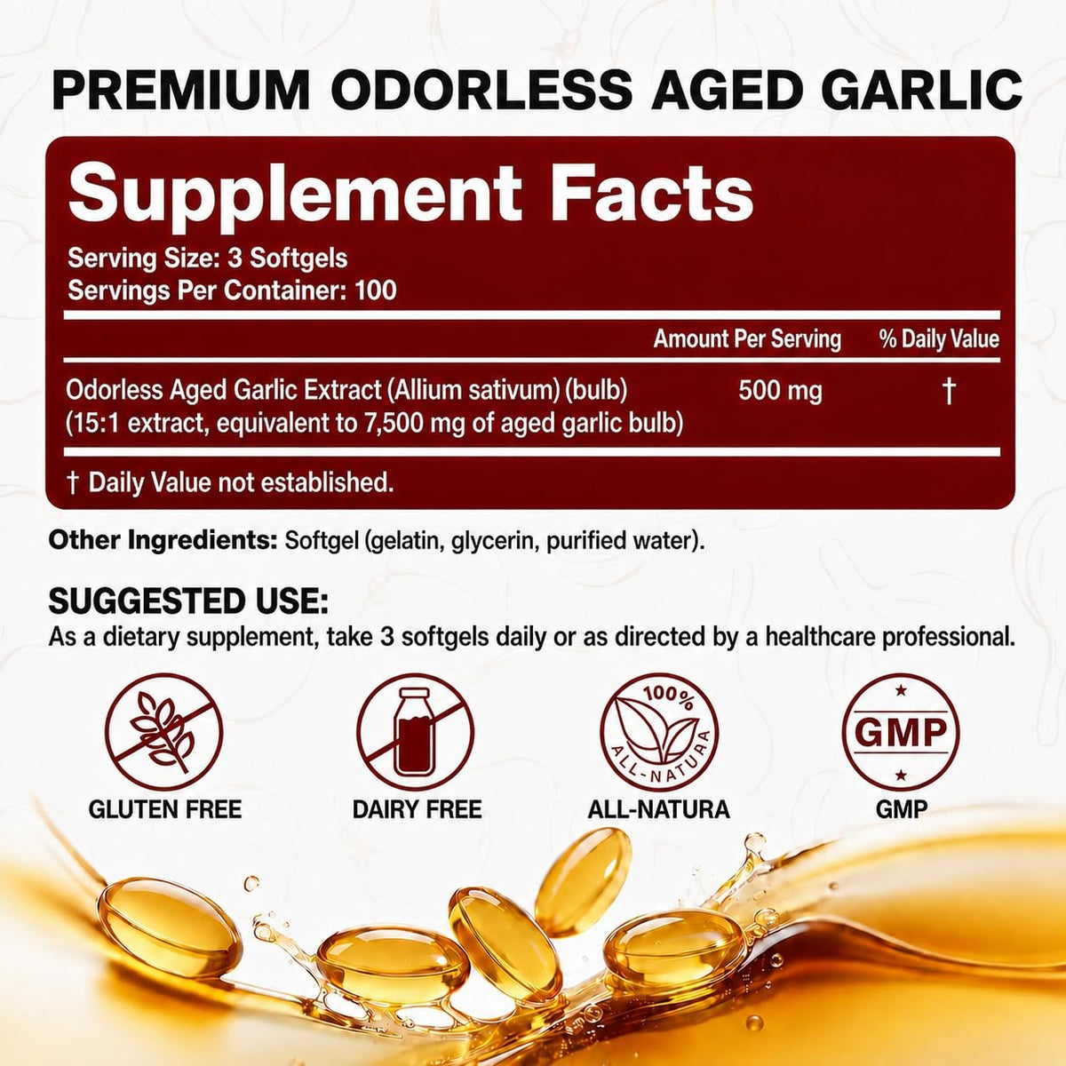 Garlic extract for cholesterol management