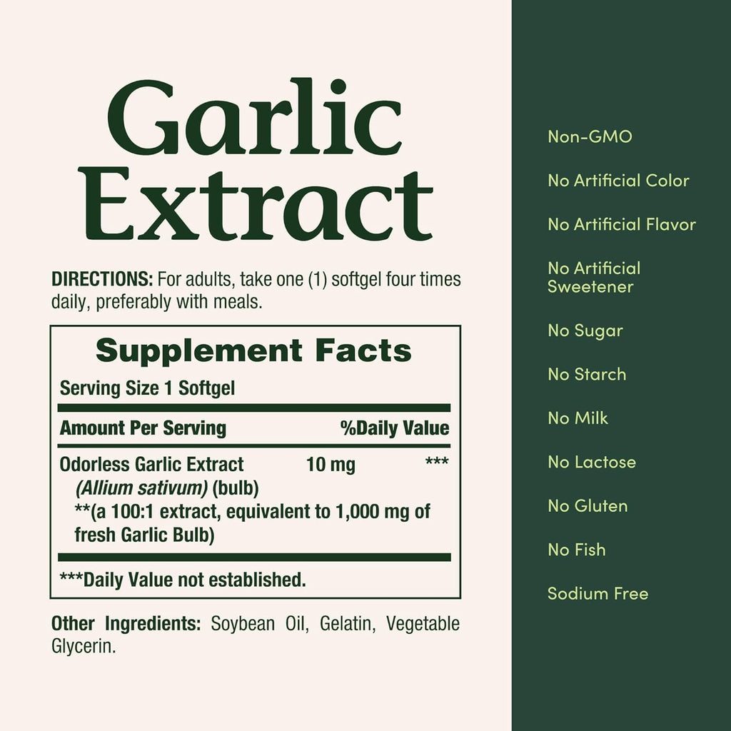 Garlic extract for healthy digestion