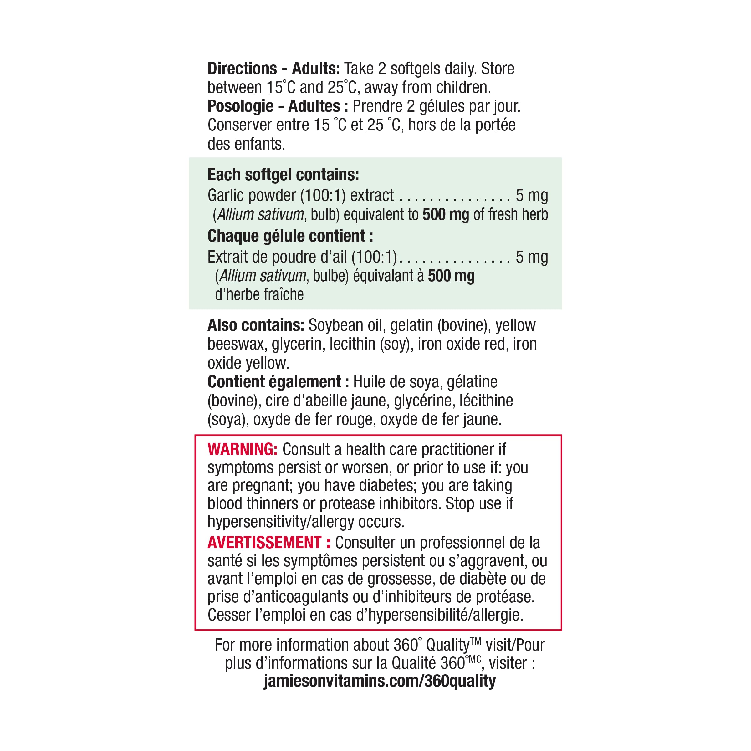 Garlic softgels for active lifestyles