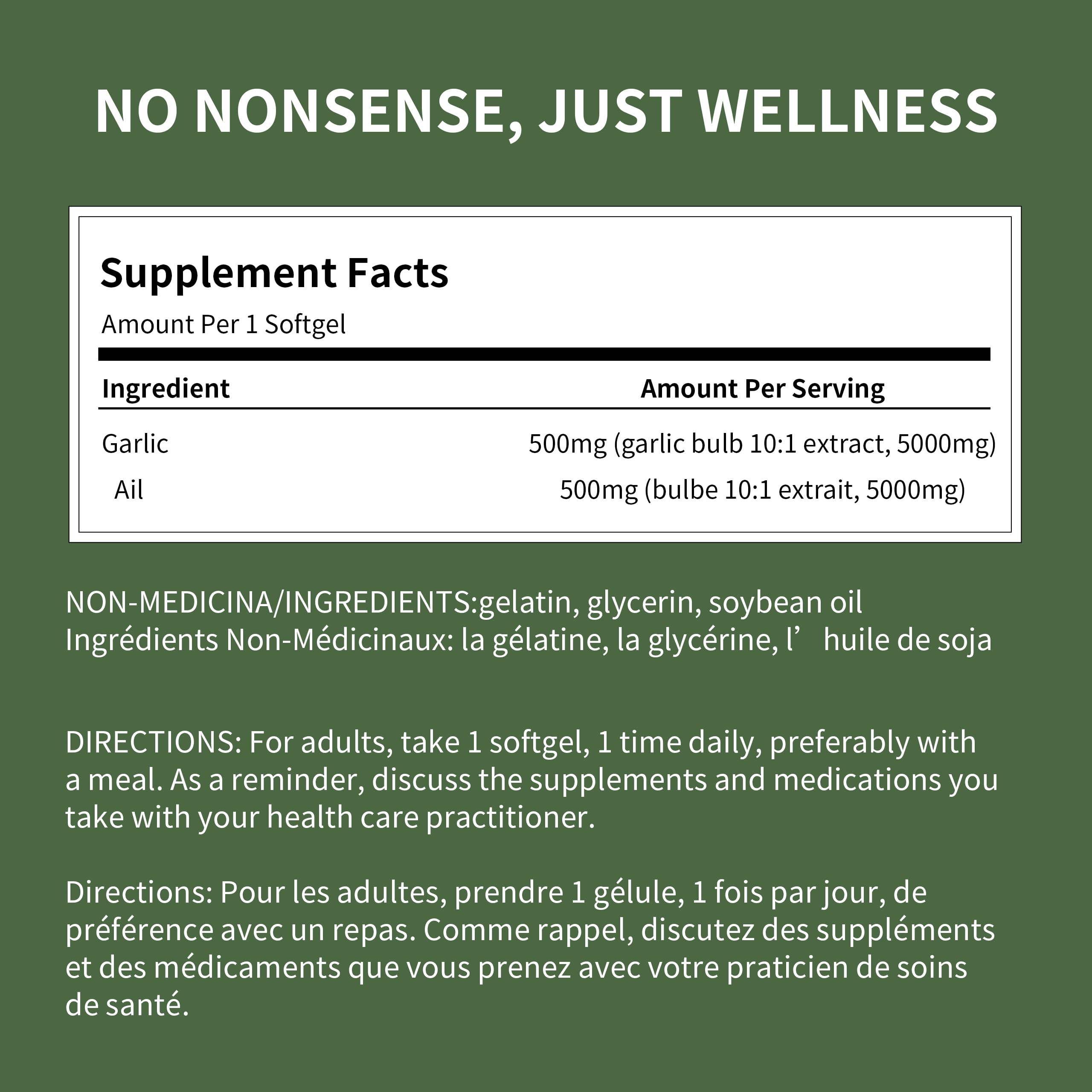 garlic softgels for daily nutrition